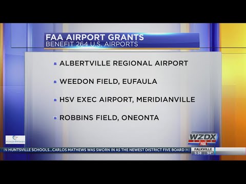 Alabama airports get a share of FAA grants