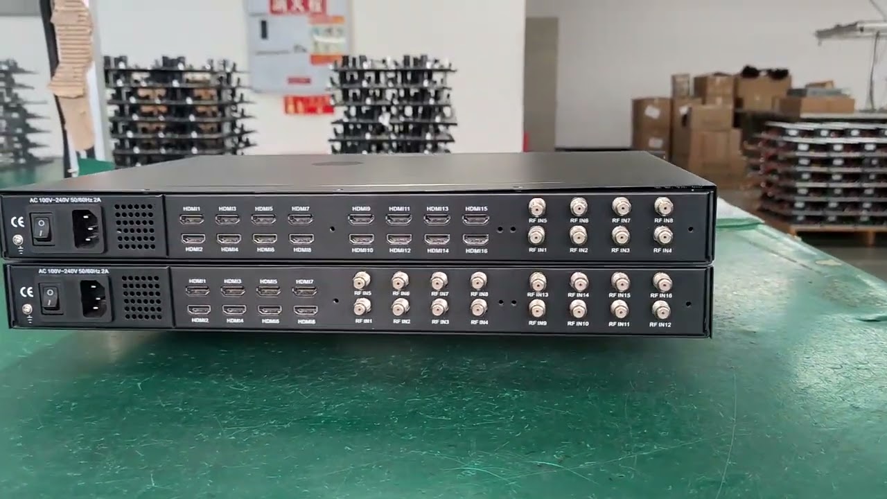 Cable  Modulator 24 Channels Modulator Broadcast Video to isdb-T dvb c dvb t atsc  Encoder Modulator