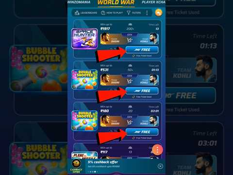 ????winzo free earning trick || winzo world war trick || winzo winning tricks #winzo #shorts