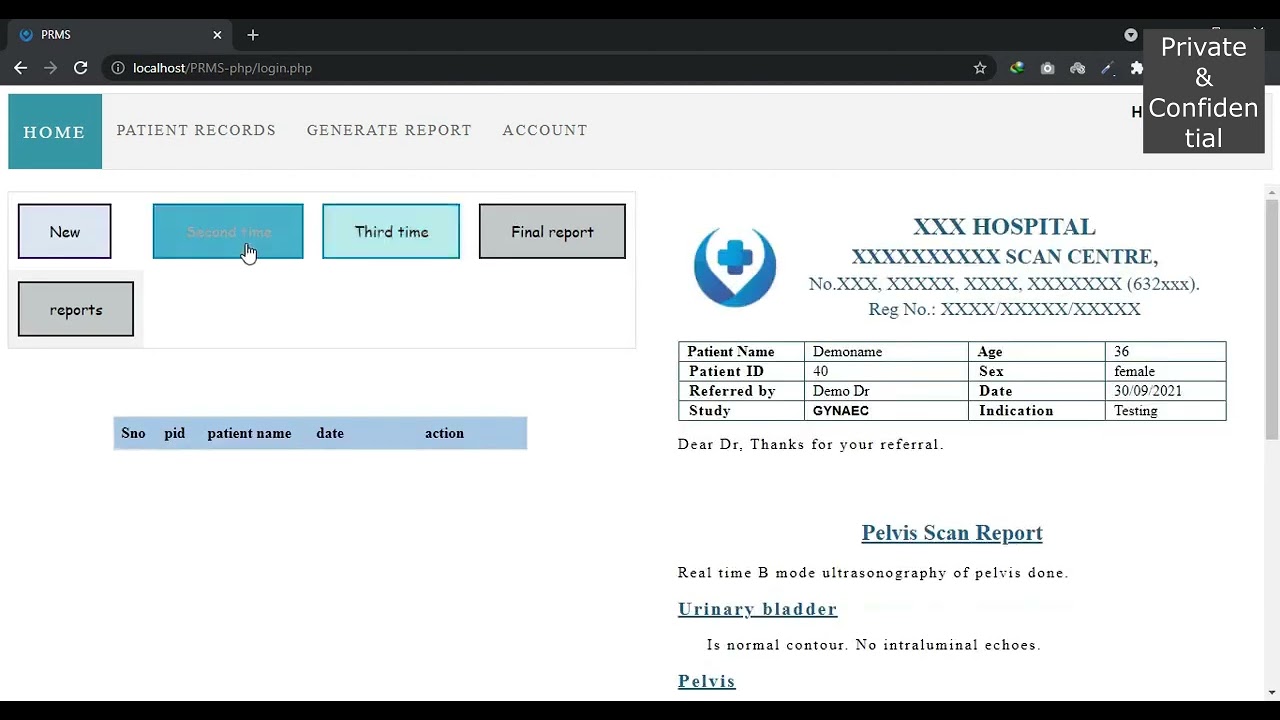 Patient Record Management System Full PHP Project with Source Code