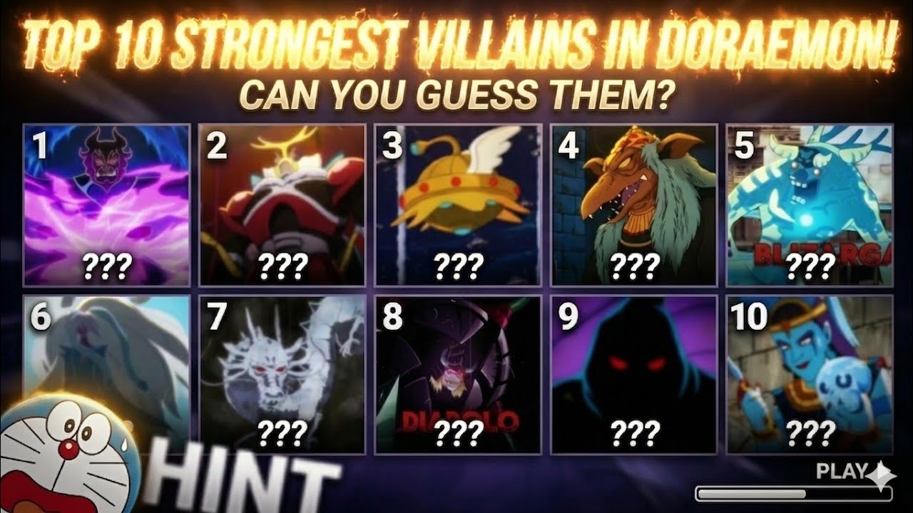 TOP 10 STRONGEST VILLAINS IN DOREMON #animefacts #doremon #villains #viralfacts #factsanime #anime