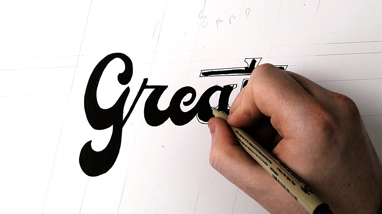Hand Lettering Tutorial | How To Outline Lettering