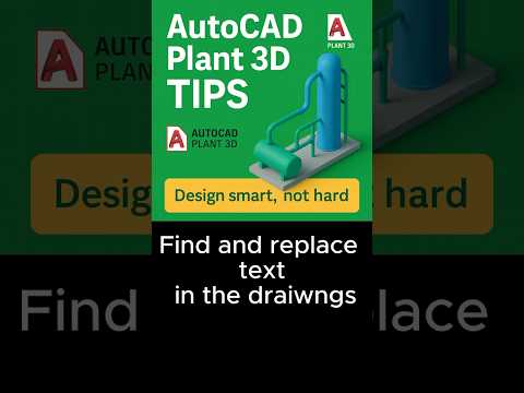Autocad tip #2 Find and replace text #autocadtips #plant3d #autocad plant 3d