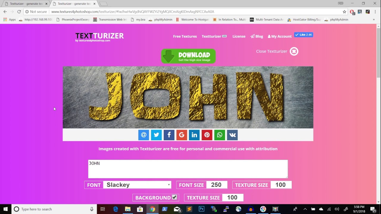 Free Online Text Effect Generator - Textturizer