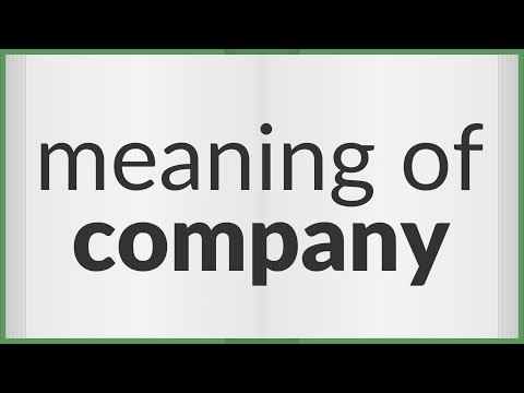 Company | meaning of Company