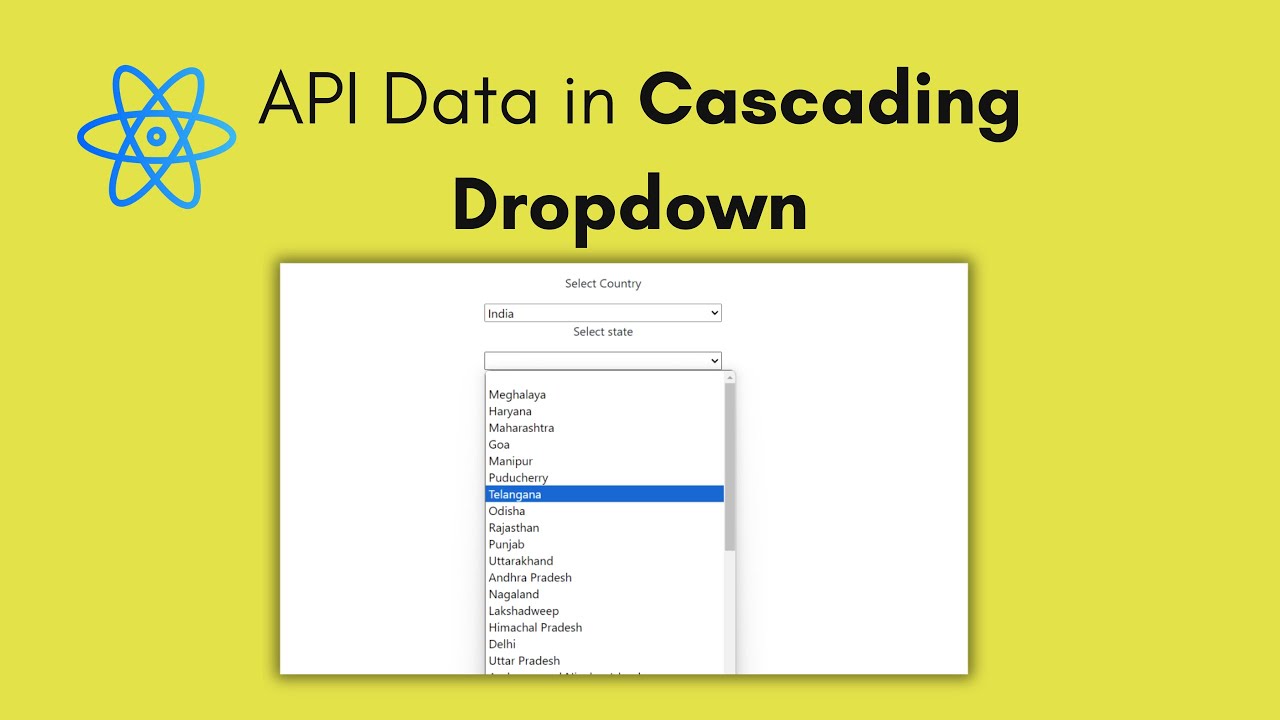 Rendering API Data in Select Cascading Dropdowns | React | Axios | Bootstrap