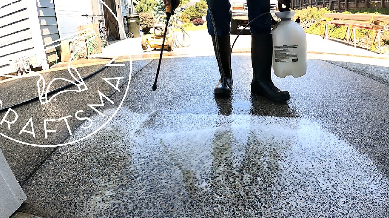 Bleach It With Acid - Sealing Decorative Concrete: Shop Build #25