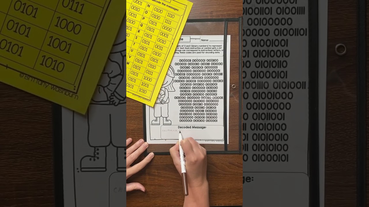 Crack the Code puzzles have students using Hexadecimal, Binary, and Morse Code to uncover messages.