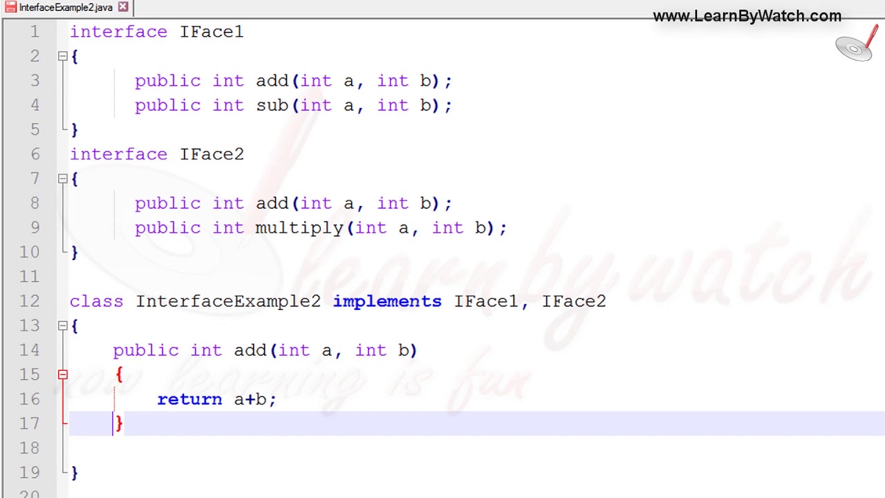 Multiple Inheritance by using Interface | Learn JAVA with practical examples | Vineet Agarwal
