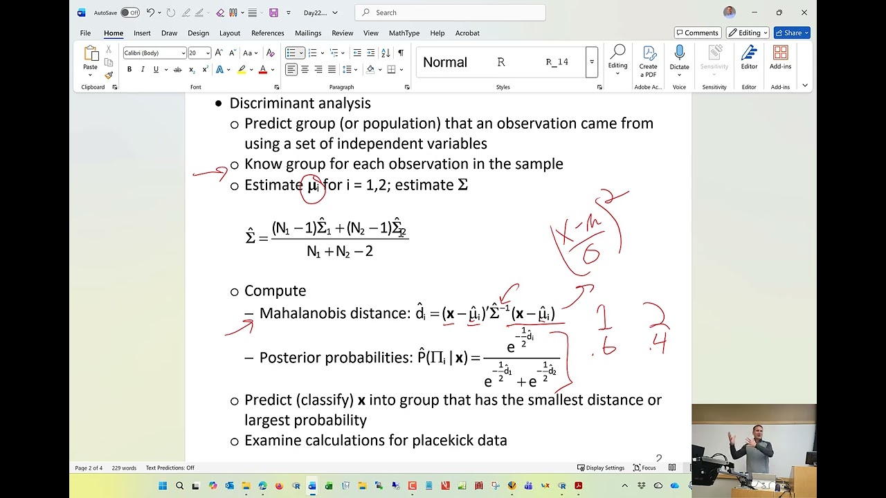 Applied Multivariate Statistical Analysis (2025) - Class #22, discriminant analysis