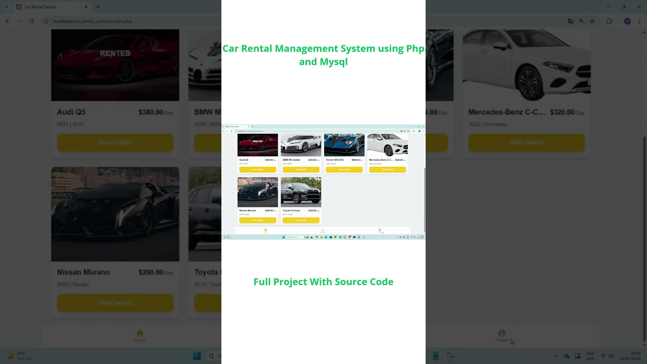 Car Rental Management System Using Php and Mysql #coding #mysql #php #turorial #ai #gemini
