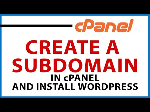 How To Create A Free Subdomain In cPanel And Install WordPress