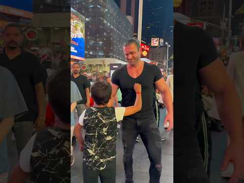 Giga Chad meets little Chad in times square ๐ฟ #giggachad