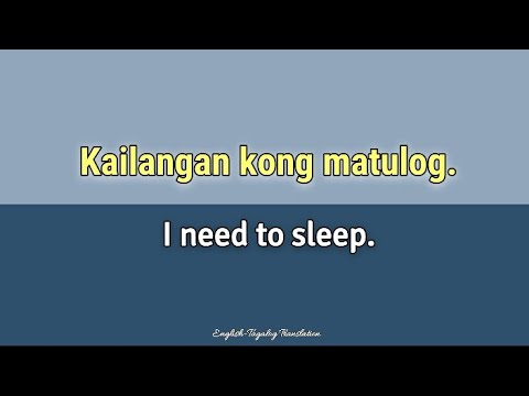 TAGALOG EXPRESSIONS WHEN SLEEPY |English-Tagalog Translation