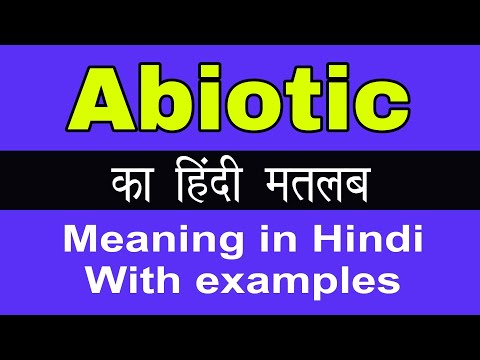 Abiotic Meaning in Hindi/Abiotic ka Matlab kya Hota hai