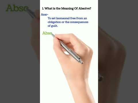 What is the meaning of Absolve in hindi and english || Synonyms of Absolve || #absolve #shorts