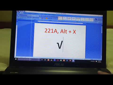 How to Type Square Root symbol in Microsoft word