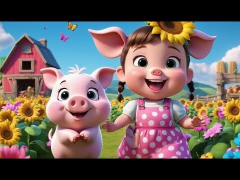 Hoppity Hop with Pinky Pig | Movement Song for Kids | Learn Action Words with Pinky