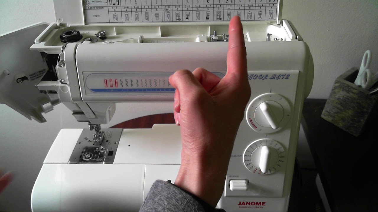 How to thread Janome Schoolmate Sewing Machine