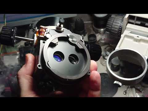 Inside view of the Olympus szx12 stereo microscope zoom module