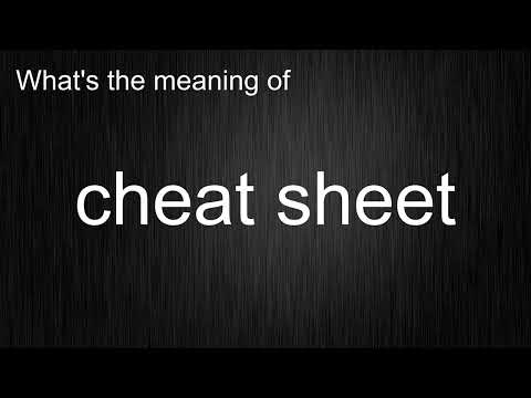 What's the meaning of "cheat sheet", How to pronounce cheat sheet?