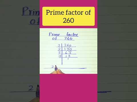 prime factor of 260 #viral #youtubeshorts #youtube #maths
