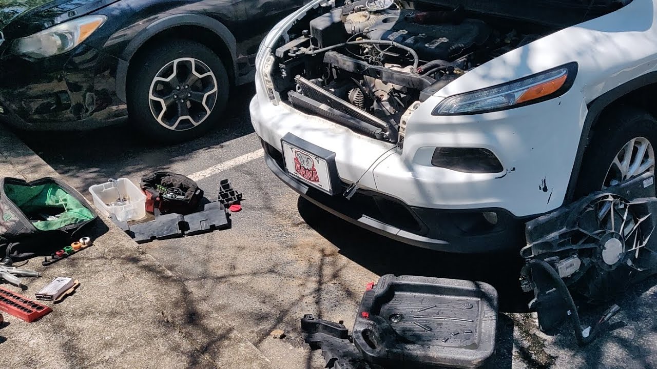 2014 2.4 3.2 jeep Cherokee radiator replacement