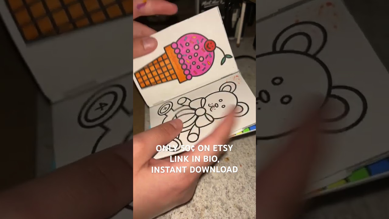 Check out my printable coloring page zine / booklet on Etsy! MadiPrintablePages