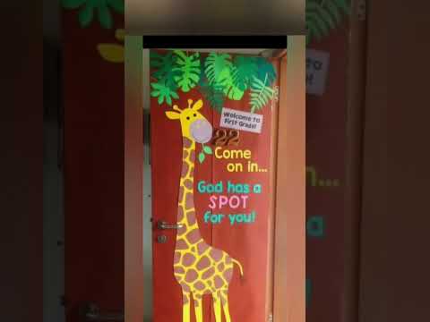 Classroom Door Decor Themes! #classroomdecor #doordecor #viralshorts