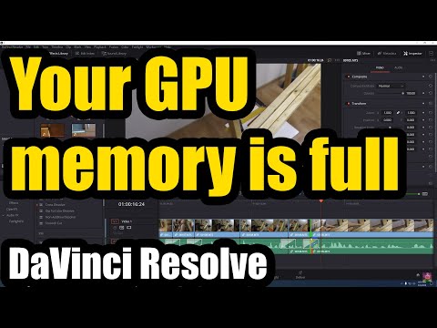 Your GPU memory is full, Try reducing the timeline resolution (Davinci Resolve, update GPU driver)