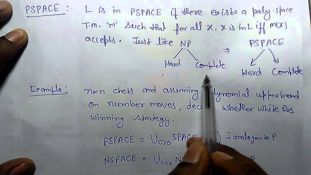 Space Complexity, PSPACE, L, NL