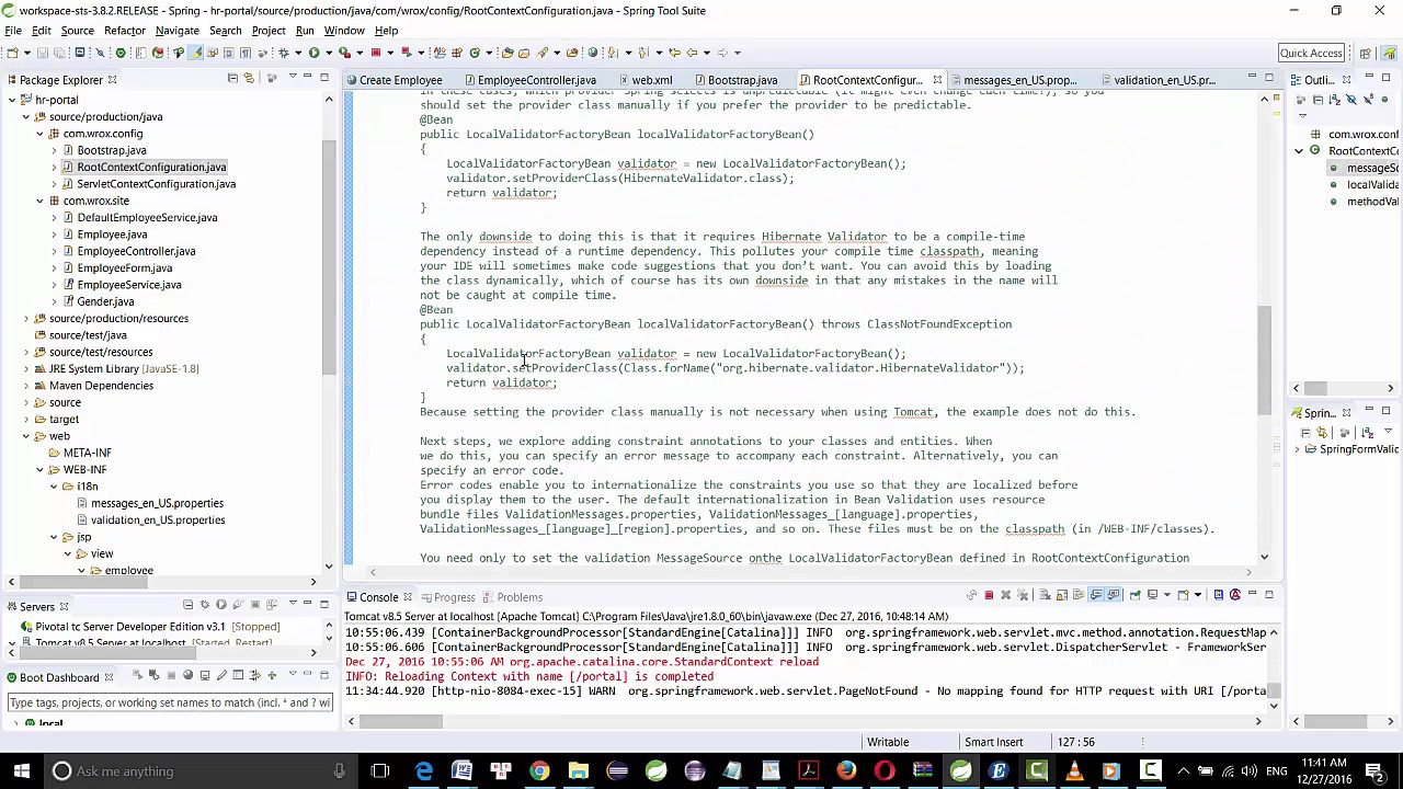Spring MVC validation Example 1