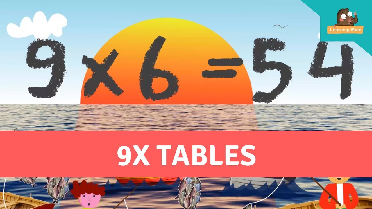 9x Table - Nine Times Table - Multiplication Facts for Kids