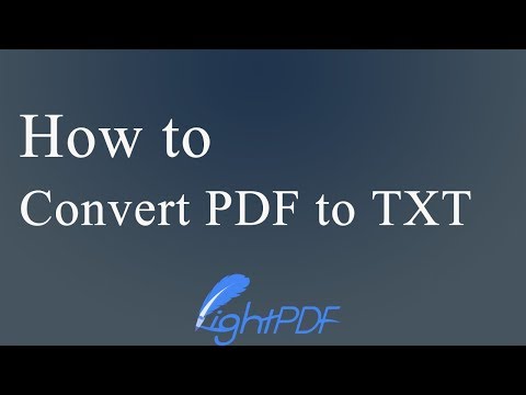 How to Convert PDF to Text File