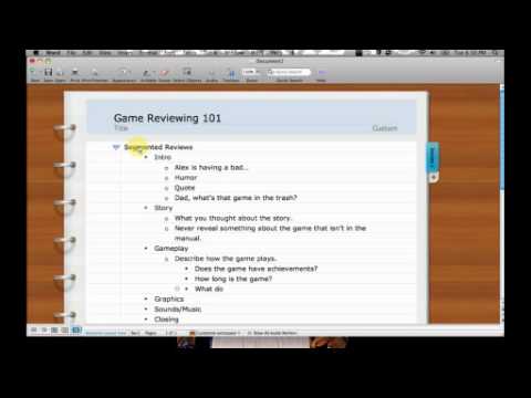 Video Game Reviewing 101 (How to Write a Segmented Video Game Review)