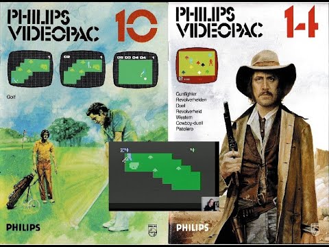 Gunfighter and Golf - Philips Videopac G7000 Nr. 14 & Nr. 10 - GubbaGaming #retrogaming #cowboys