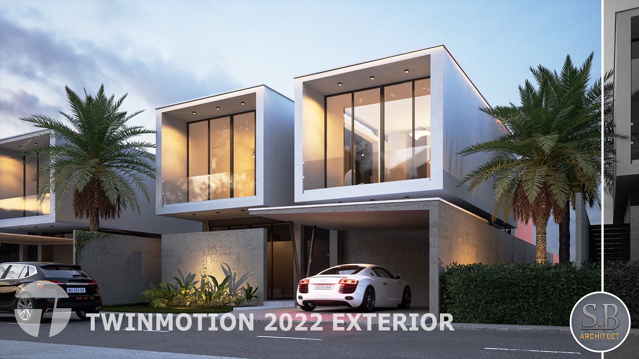TWINMOTION 2022 - Exterior Render [ Path Tracing ] Working Process