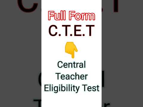 CTET Ka Full Form #tarestudy #ctet #educationalvideo