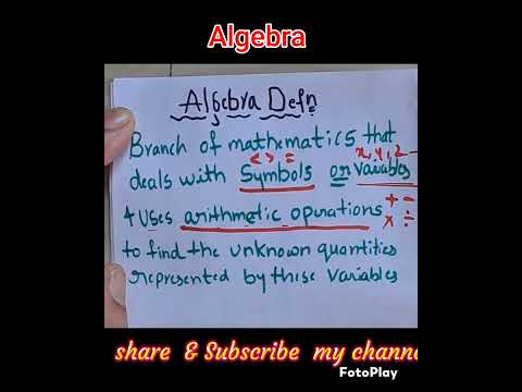 #algebra #definition #maths #shorts #shortsvideo #basic tips