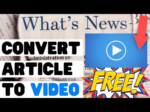 Free Article To Video Converter | AI Video Maker Online | Article To Video Converter Free Online