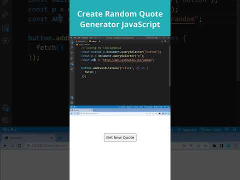 Generate Random Quote using JavaScript