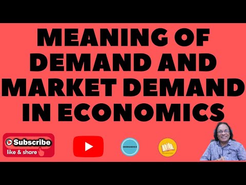 Meaning of Demand and Market Demand in Economics | Law of Demand | Micro Economics | in English