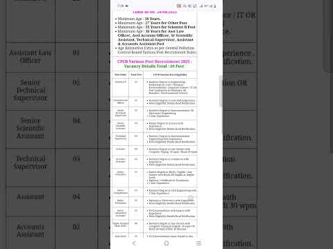 Central Pollution Control Board CPCB Various Post Recruitment 2025 Apply Online for 69 Post