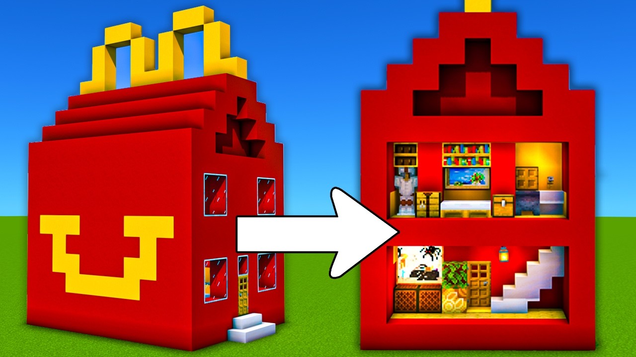 How To Build a Mcdonalds Happy Meal House In Minecraft - Minecraft Builders
