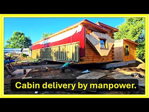 Beautiful Amish Log Cabin Delivery