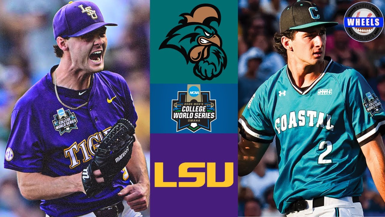 #13 Coastal Carolina vs #6 LSU (Great!) | Finals Game 1 College World Series | 2025 College Baseball