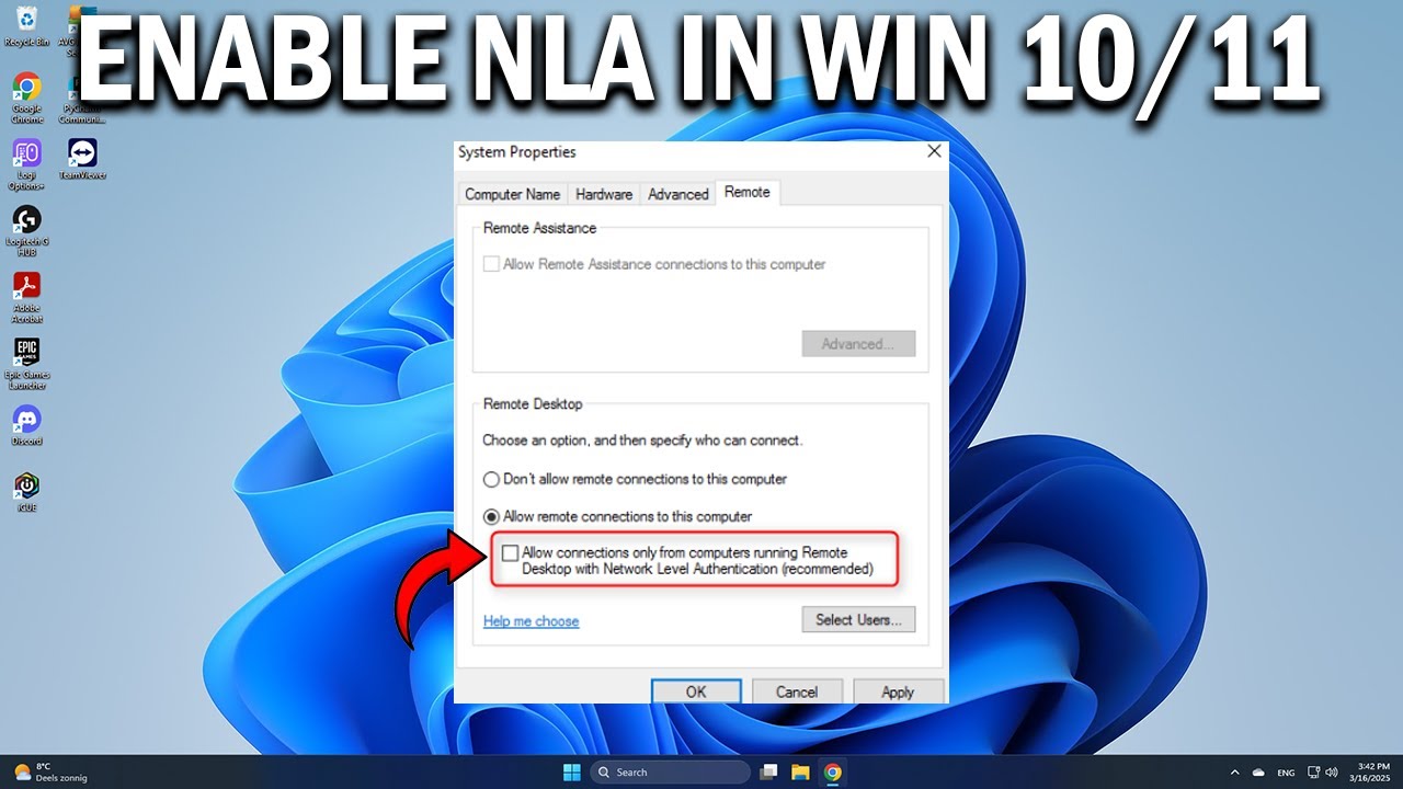 How To Enable Network Level Authentication In Windows 11 & 10 - Easy Fix