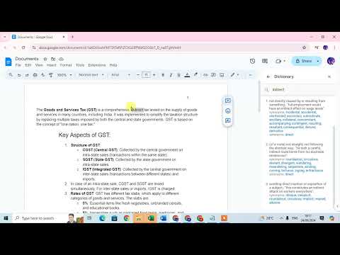 How To Use Dictionary In Google Docs