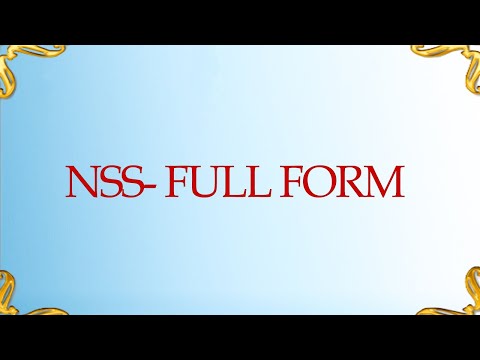 NSS FULL FORM | FULL FORM OF NSS | एनएसएस फुल फॉर्म