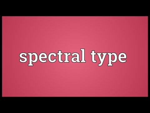 Spectral type Meaning